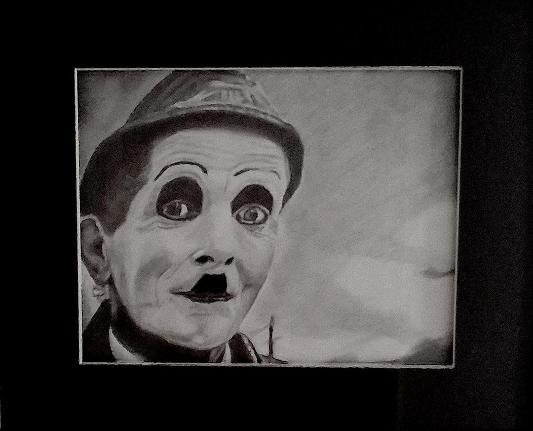 Original Mime Graphite Drawing: Framed Portrait (16 X 20 In) - Etsy