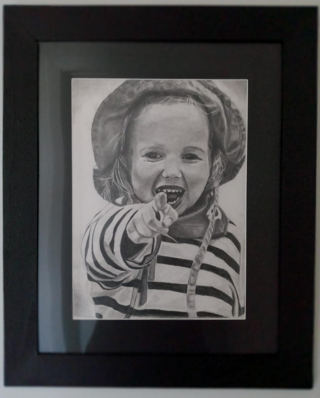 Graphite Portrait,child Portrait,graphite Drawing,pencil Drawing ...