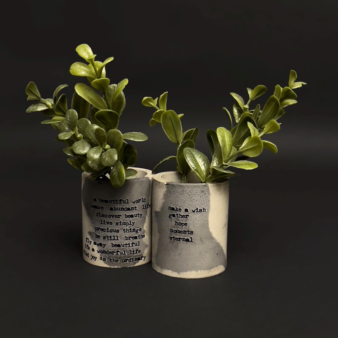 Empty Concrete Candle Vessel, Handmade Modern Cement Jar, Cylinder ...