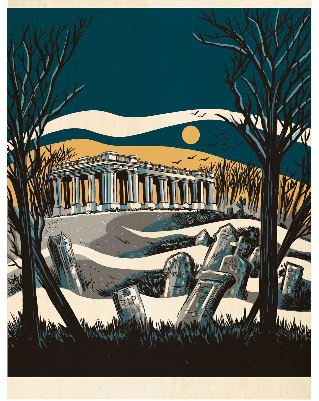 11"x17" Print of the Pavilion in Cheesman Park, Denver, CO - Etsy