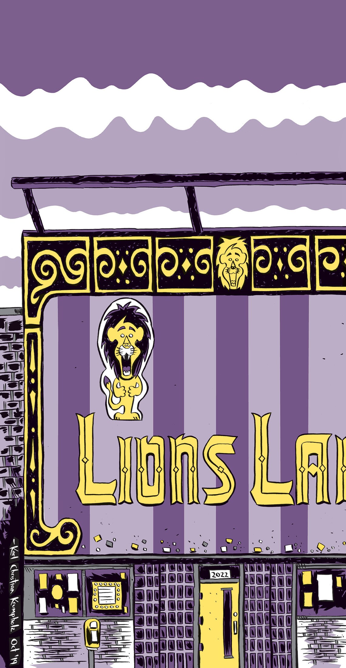 11"x17" Print of the Illustration of the Lion's Lair, Denver, CO - Etsy