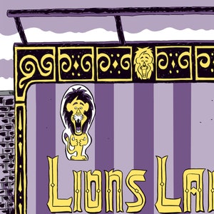 11"x17" Print of the Illustration of the Lion's Lair, Denver, CO - Etsy