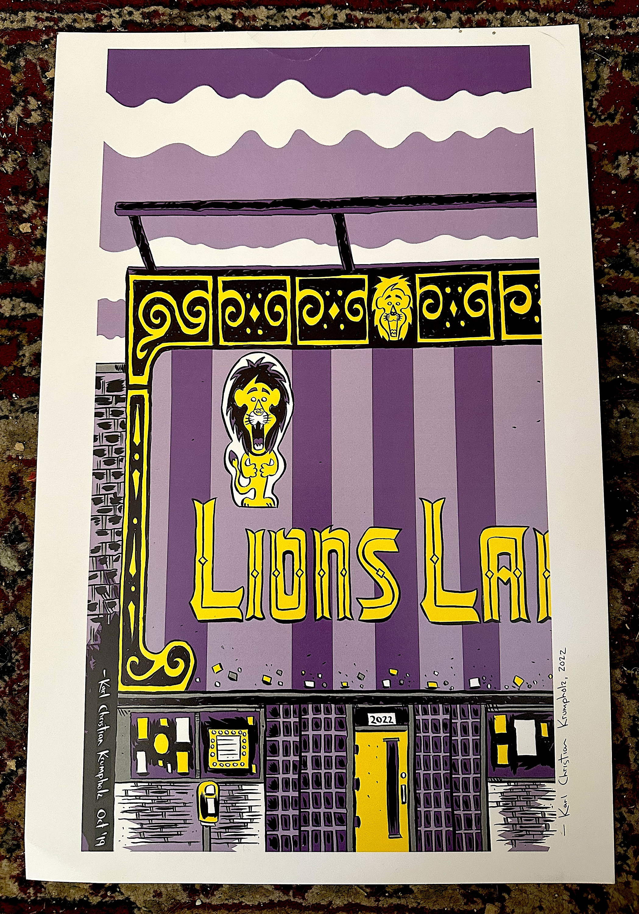 11"x17" Print of the Illustration of the Lion's Lair, Denver, CO - Etsy