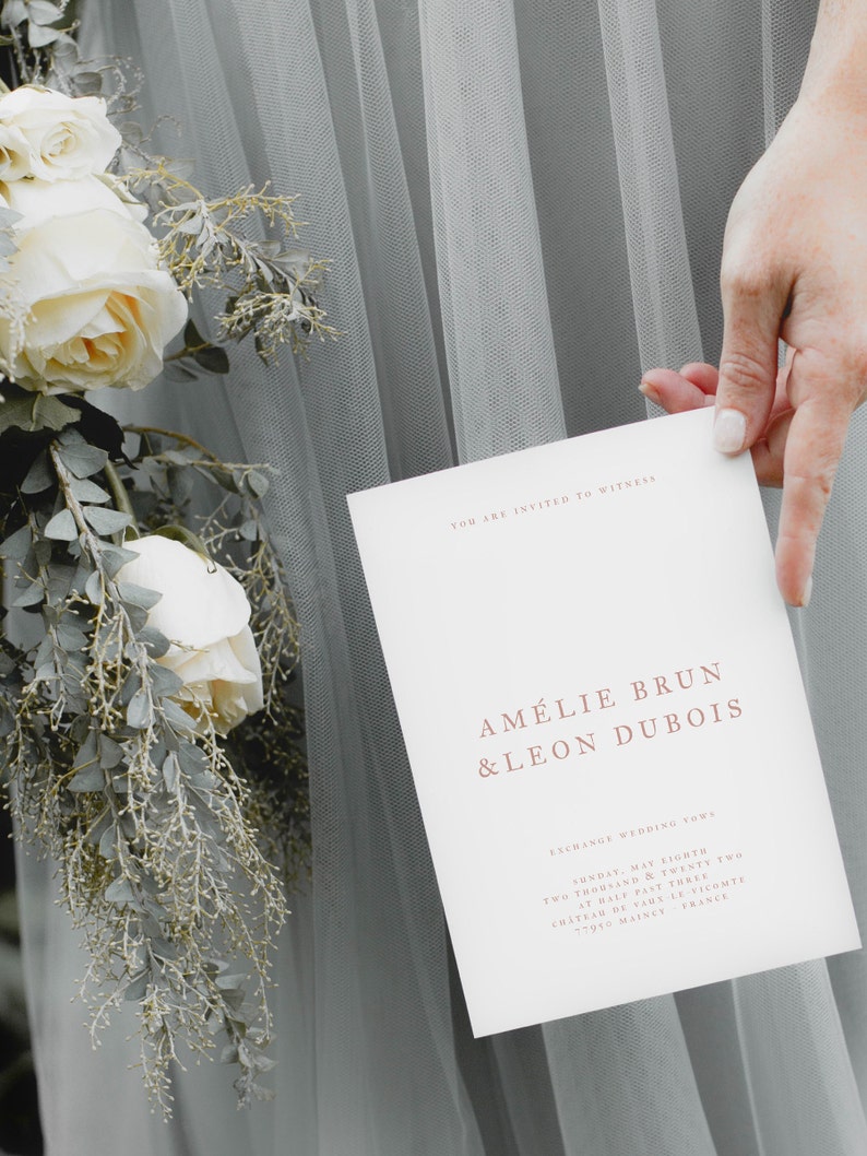 French Style Wedding Invitation Set Printable Wedding - Etsy