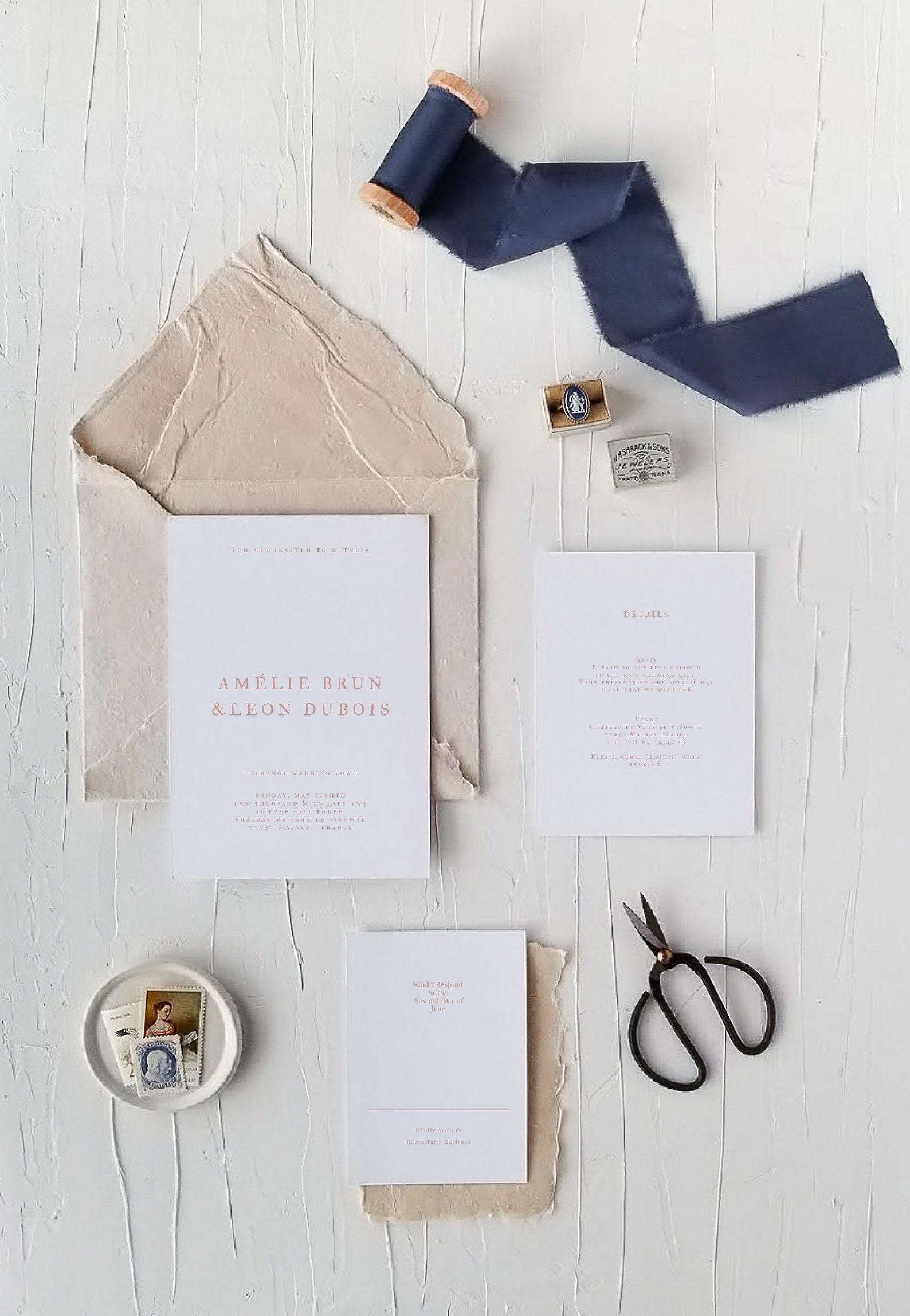 French Style Wedding Invitation Set Printable Wedding - Etsy