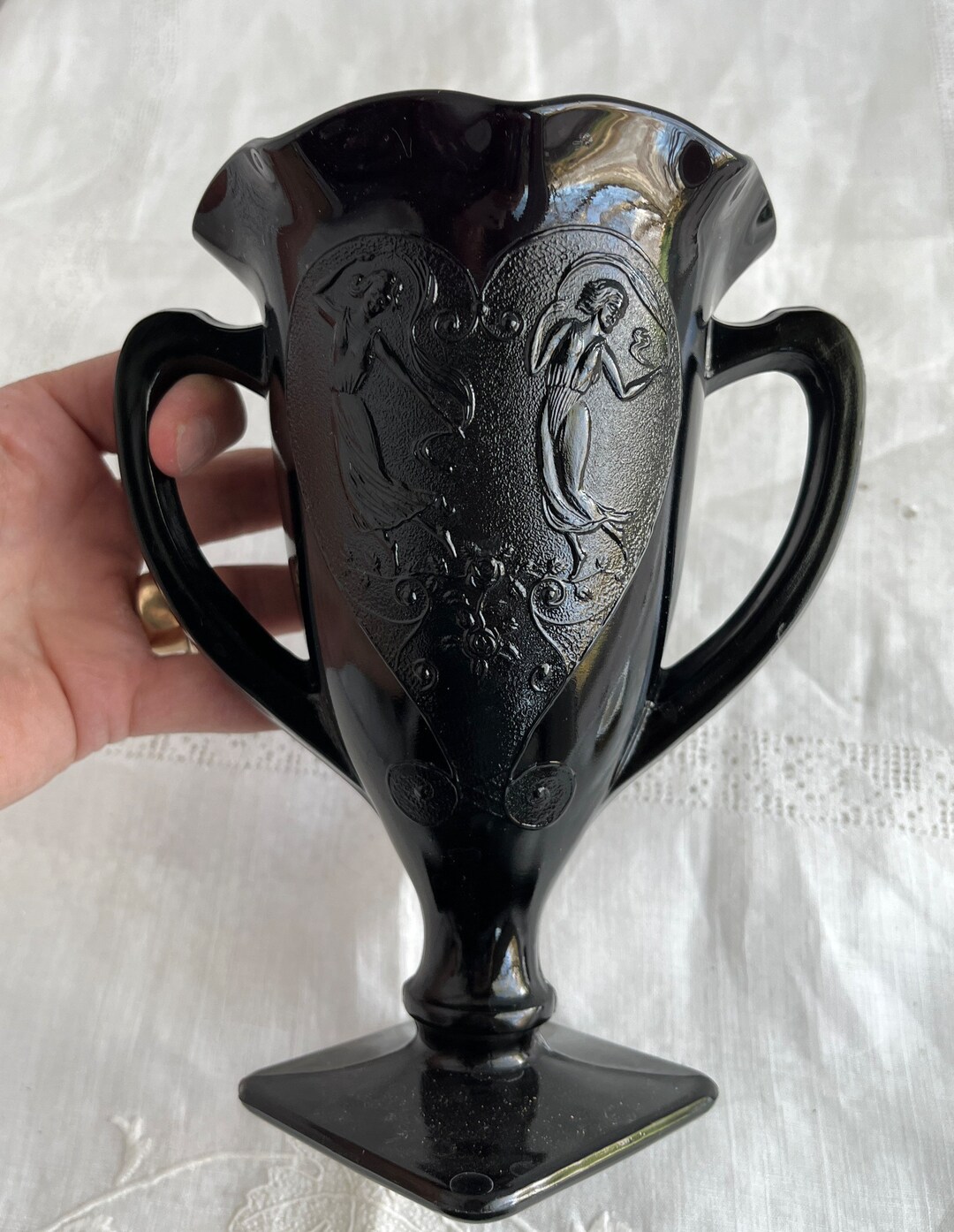 LE Smith Black Amethyst Trophy Vase - Etsy