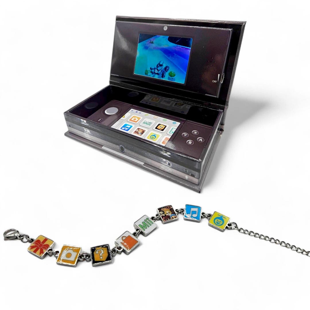 3DS Icon Charm Bracelet: Stainless Steel 2000s Nostalgia Gift - Etsy
