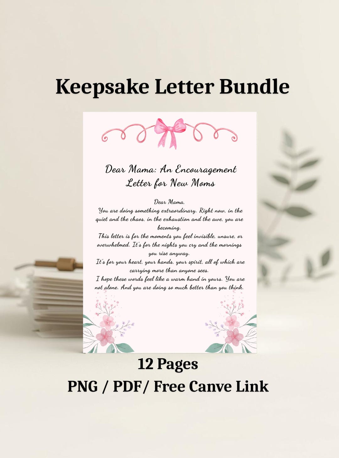 Dear Mam Letter Printable Handwritten Download Heartfelt Letter ...