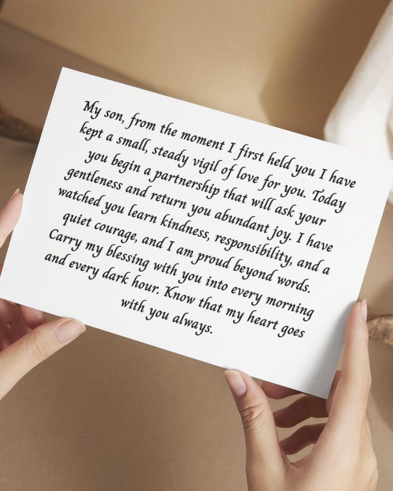Mother of Groom Wedding Day Letter Keepsake (printable Canva Templates ...