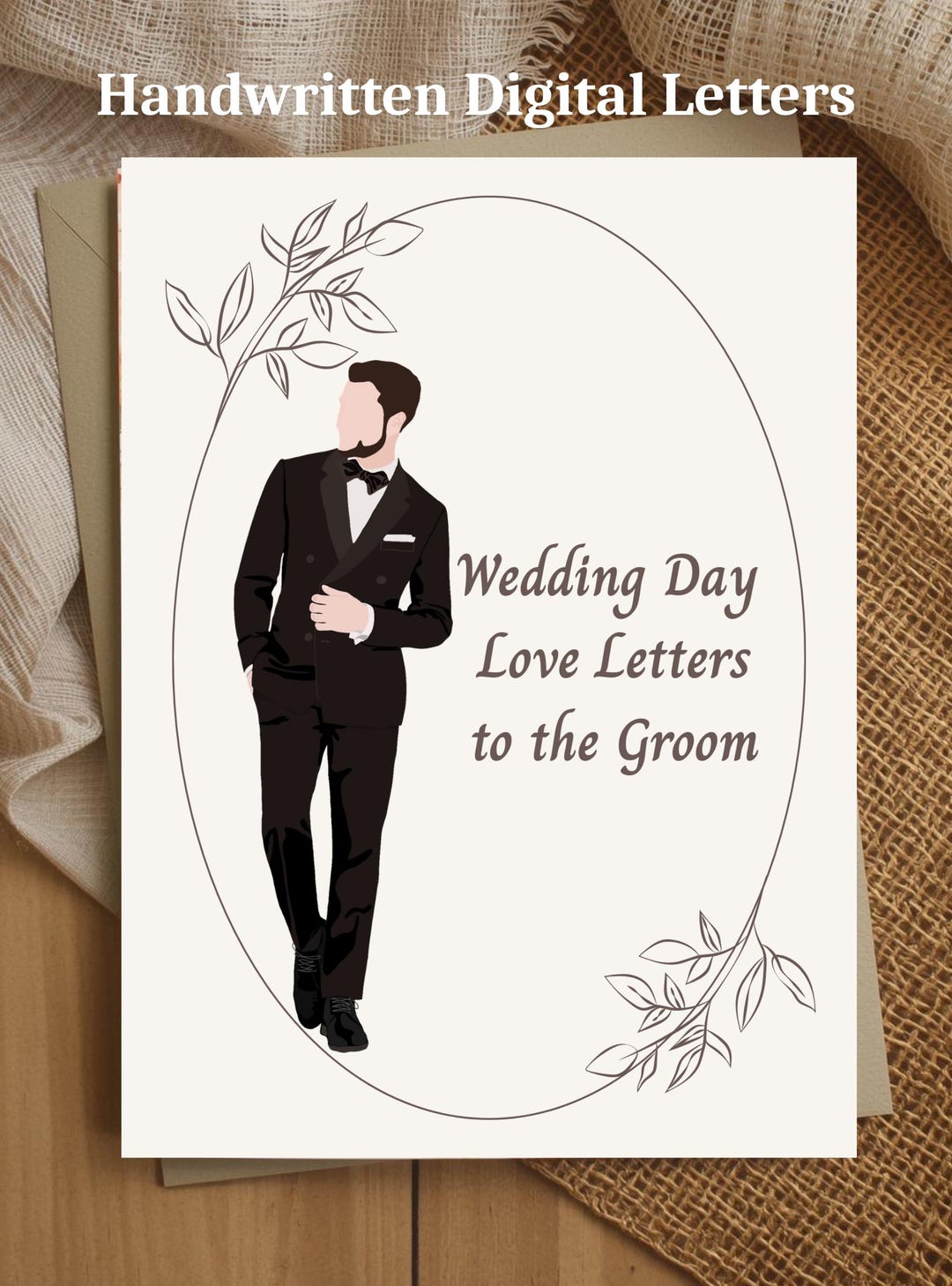 Wedding Day Letter to Groom Printable Handwritten Keepsake Digital ...