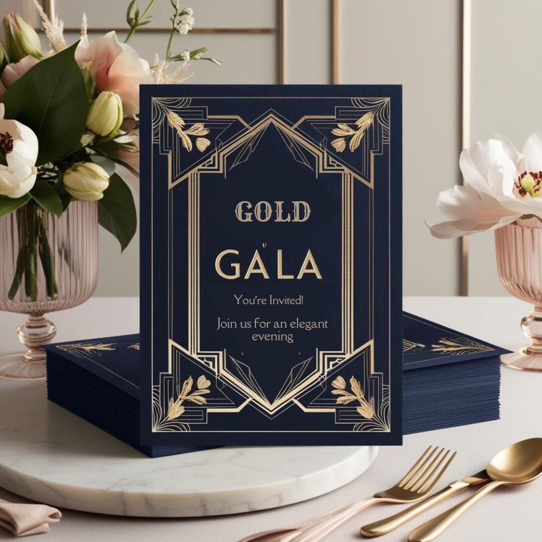 Printable Gala Invitation Template Elegant Black Tie Event Invitation ...