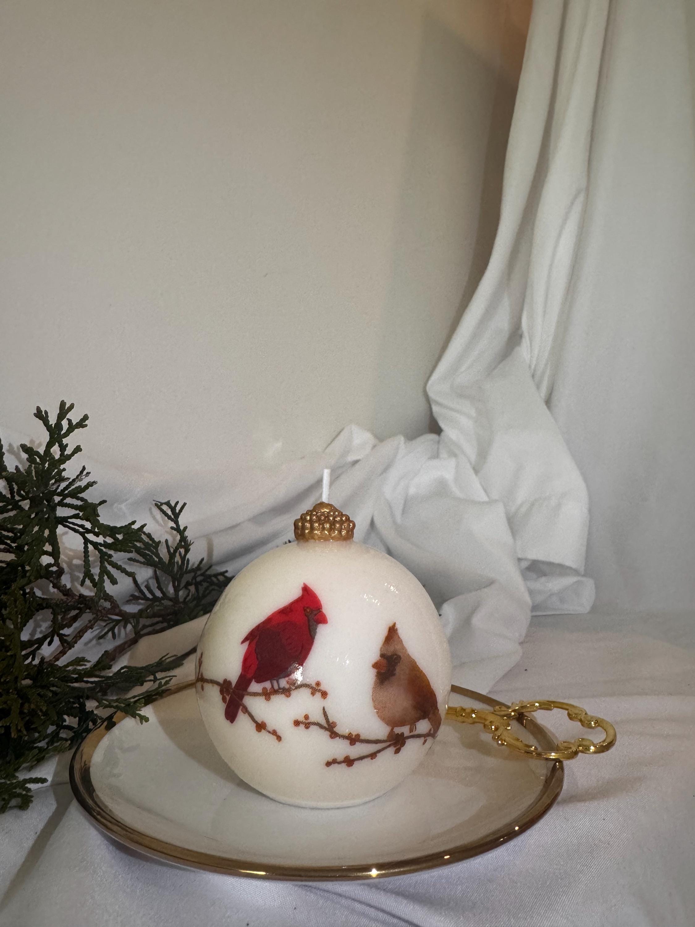 Vintage Candle | Cardinal Birds | Natural Elegant Candle | Gift ...