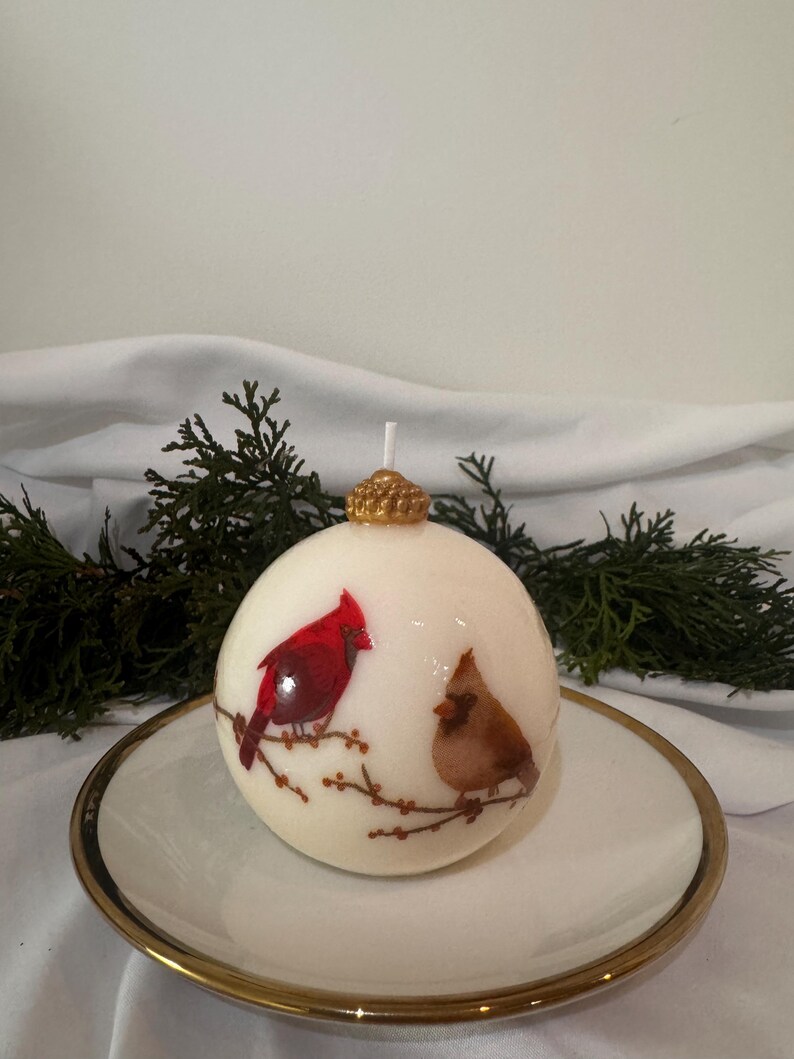 Vintage Candle | Cardinal Birds | Natural Elegant Candle | Gift ...