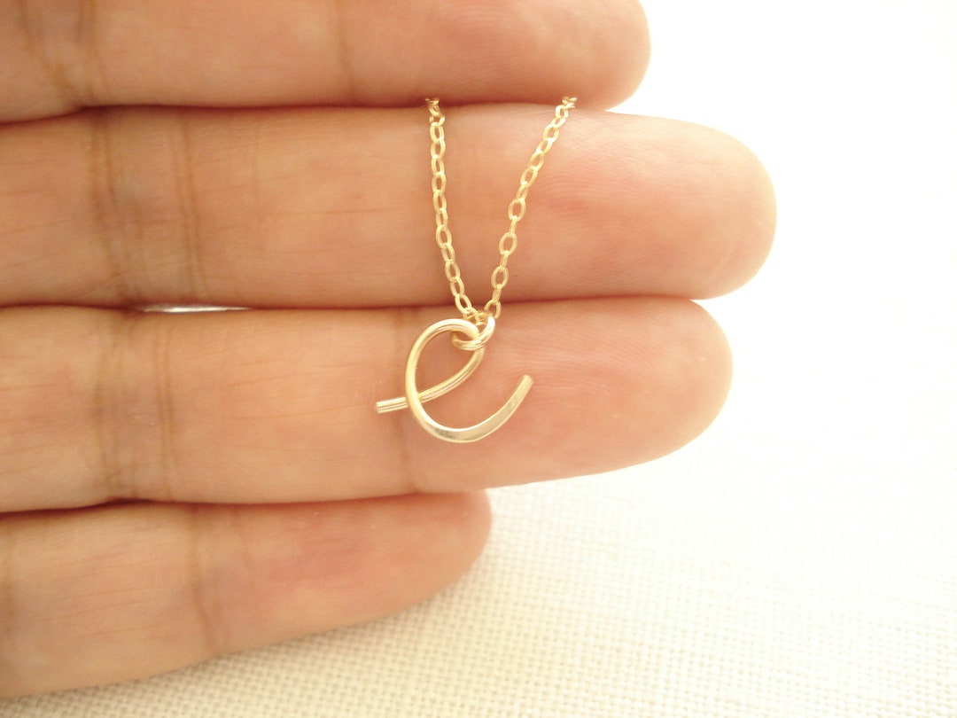 Personalized Cursive Initial Necklace, Gold Fill or Sterling Silver ...