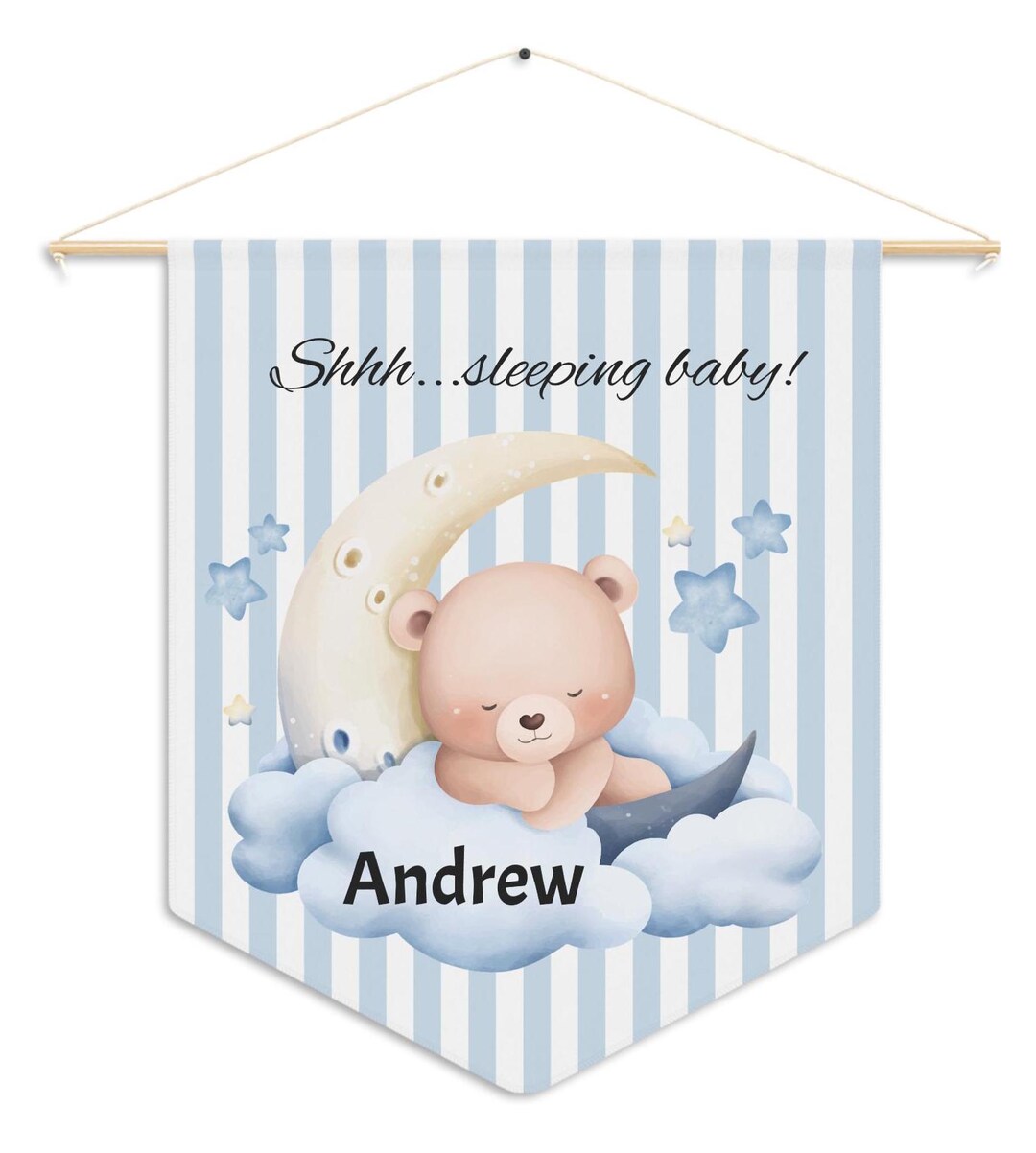 Sleeping Baby Sign, Do Not Disturb Cute Blue Teddy Bear, Cute Baby Boy ...