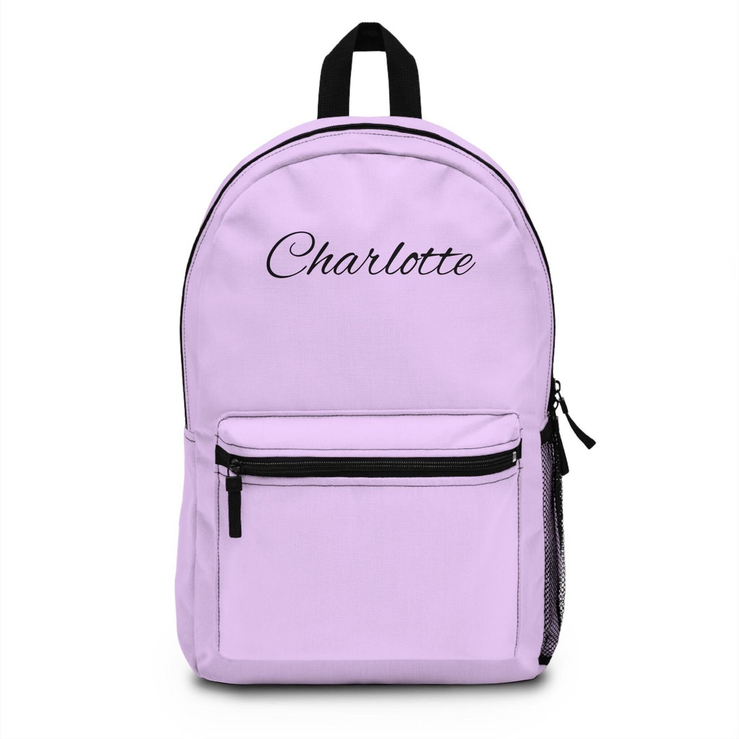 Purple Backpack - Cute Cottage Chic School Bag, Boho Travel Knapsack ...