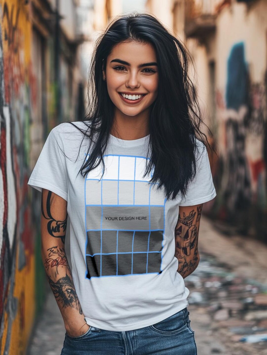 Adaptive Mockup | White T-shirt Mockup, Giland Woman's Shirt, Canvas ...
