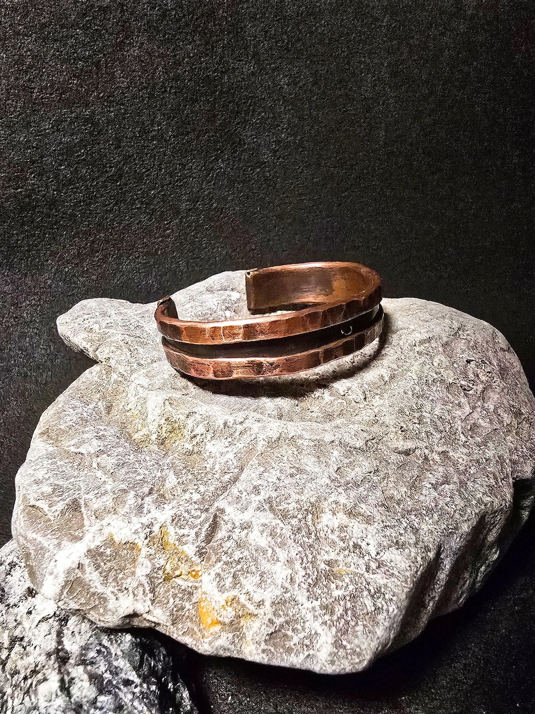 Hammered Copper Bracelet, Copper Cuff Bangle, Arthritis Bracelet, 7th ...