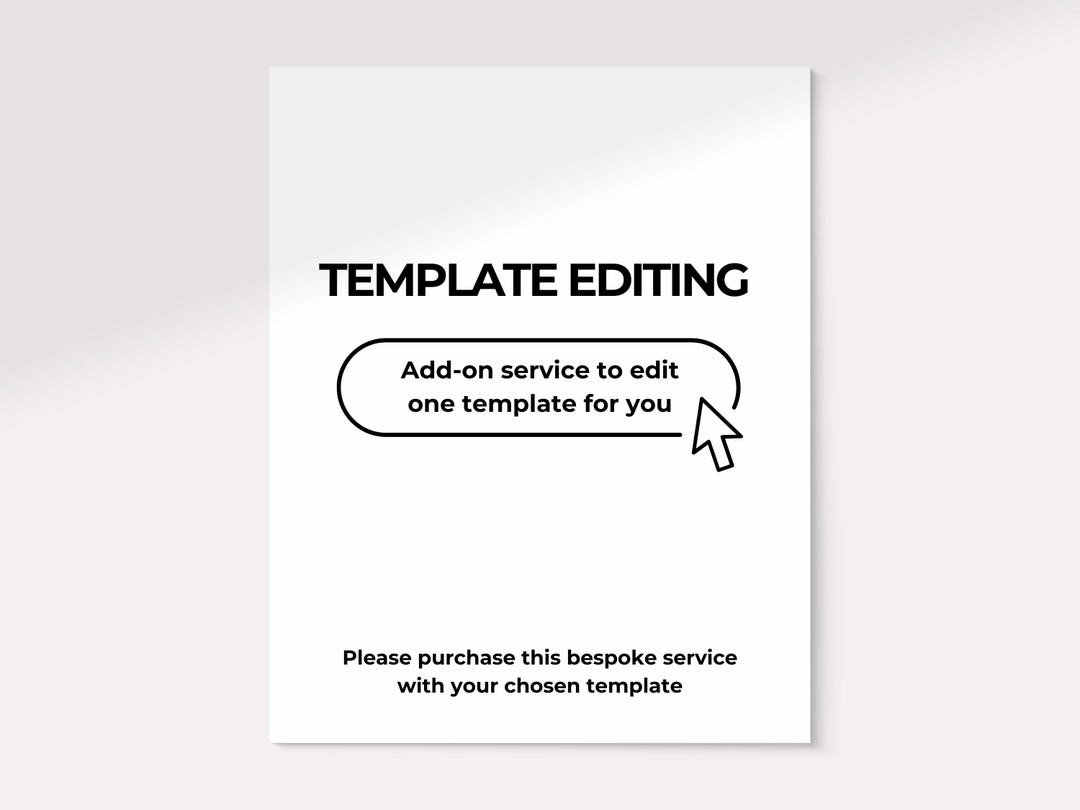 Canva Template Customization Add-on Service, Edit My Template for Me, Digital Personalization ...