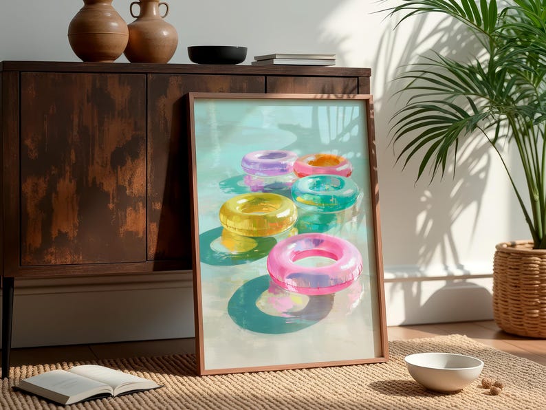 Pastel Inflatable Pool Float Art - Cute Summery Digital Download ...