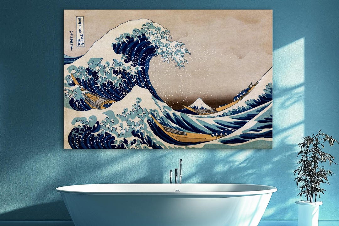 Great Wave off Kanagawa Canvas Print Hokusai Japanese Art Ocean Wave ...