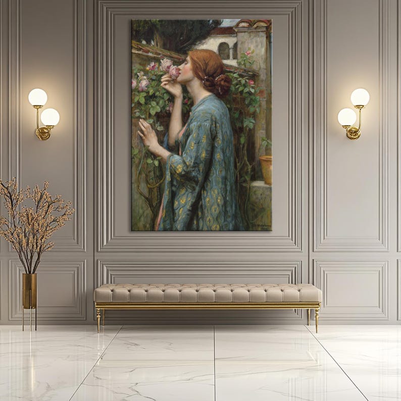 John William Waterhouse Canvas Print: the Soul of the Rose, Vintage ...