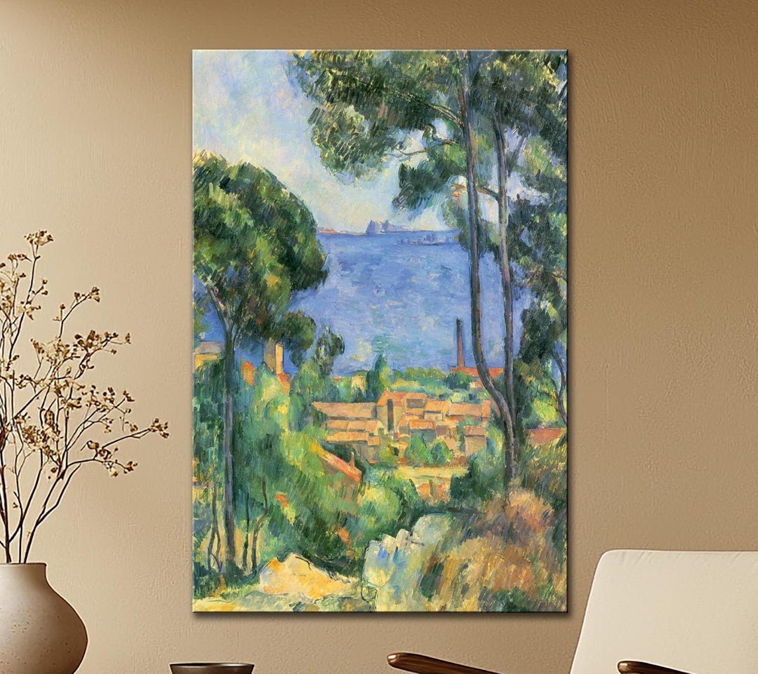 View Estaque Paul Cezanne Canvas Wall Art Cezanne Print Landscape Art Vintage Printable Wall Art ...