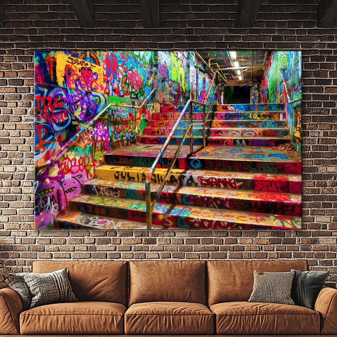 Graffiti Canvas Wall Art: New York Street Art Mural, Urban Print - Etsy