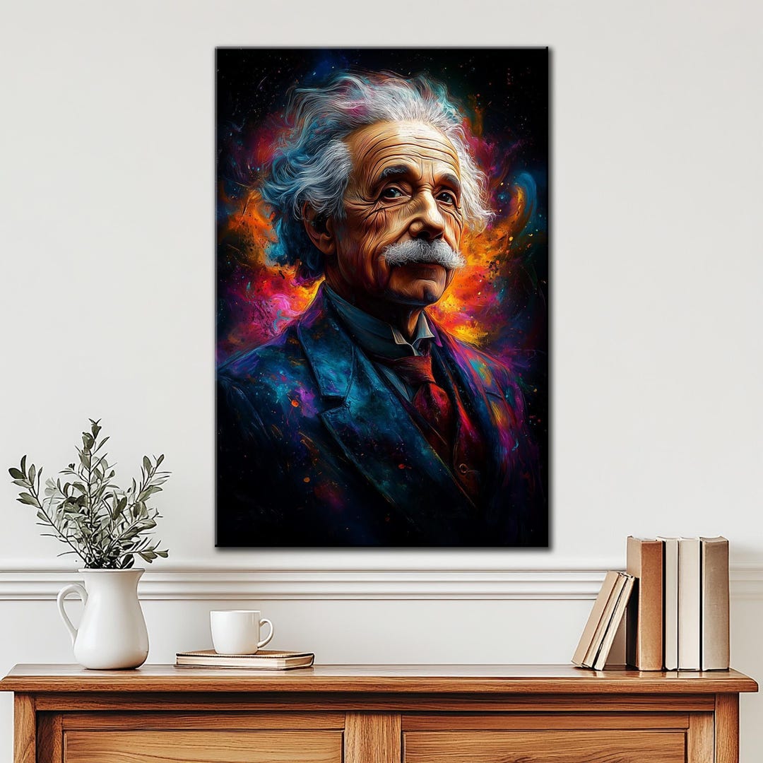 Albert Einstein Canvas Wall Art Pop Art Portrait Print Canvas Pop ...