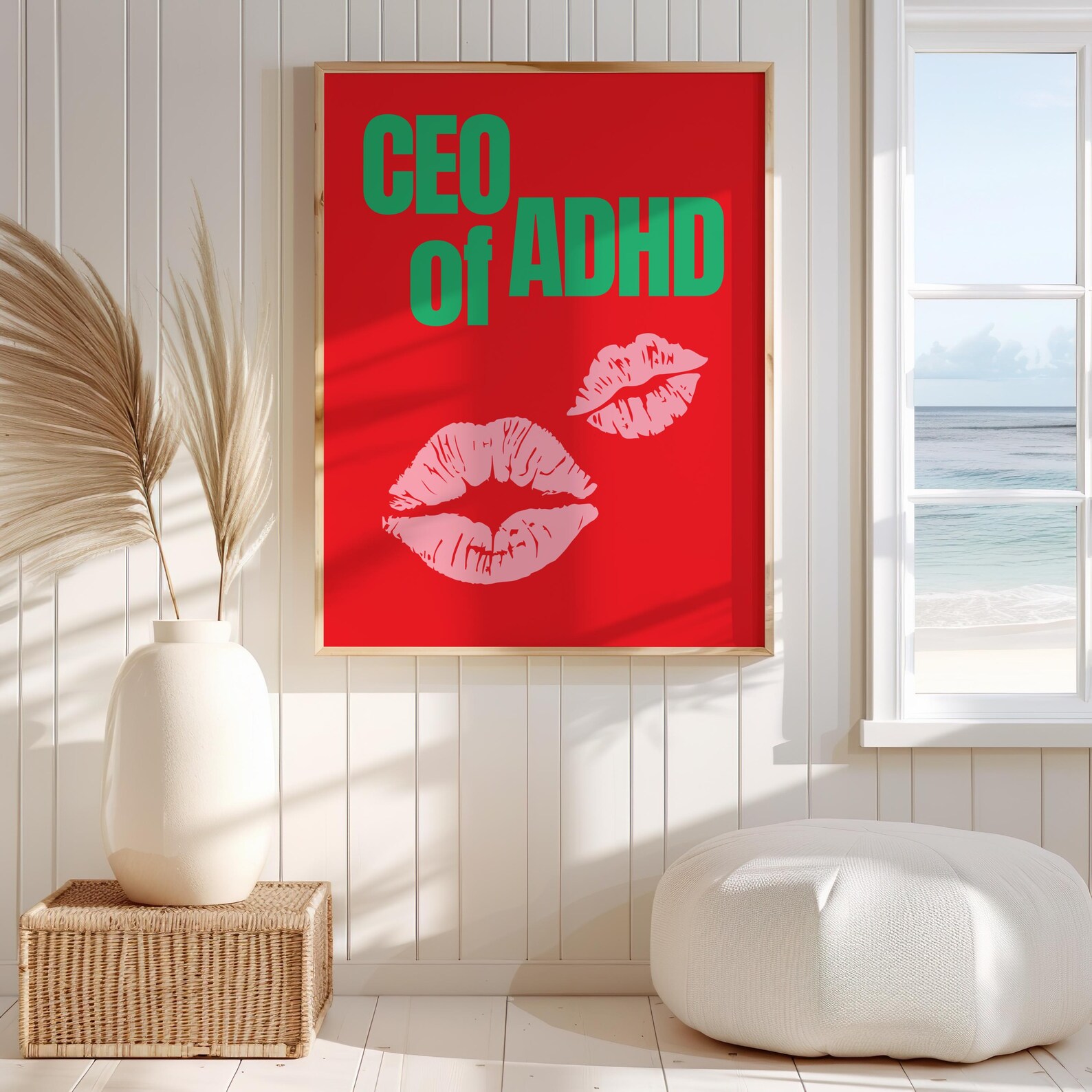 CEO of ADHD Digital Poster – Funny Bold ADHD Wall Art, Digital Download ...
