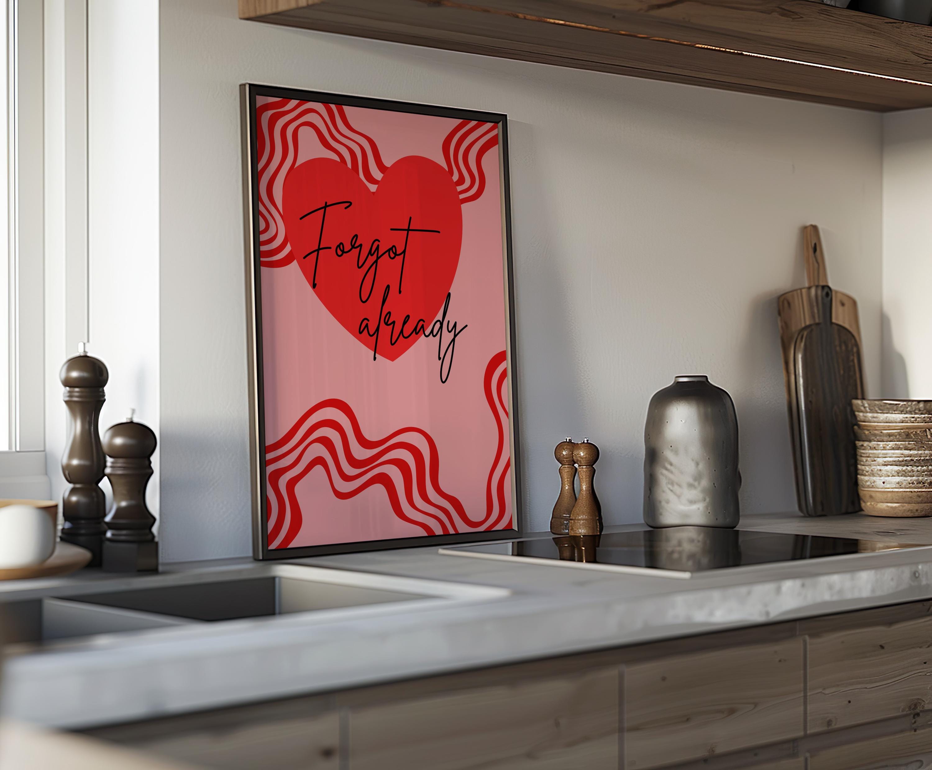 Forgot Already Poster Digital Download | ADHD Wall Art Poster | Red ...