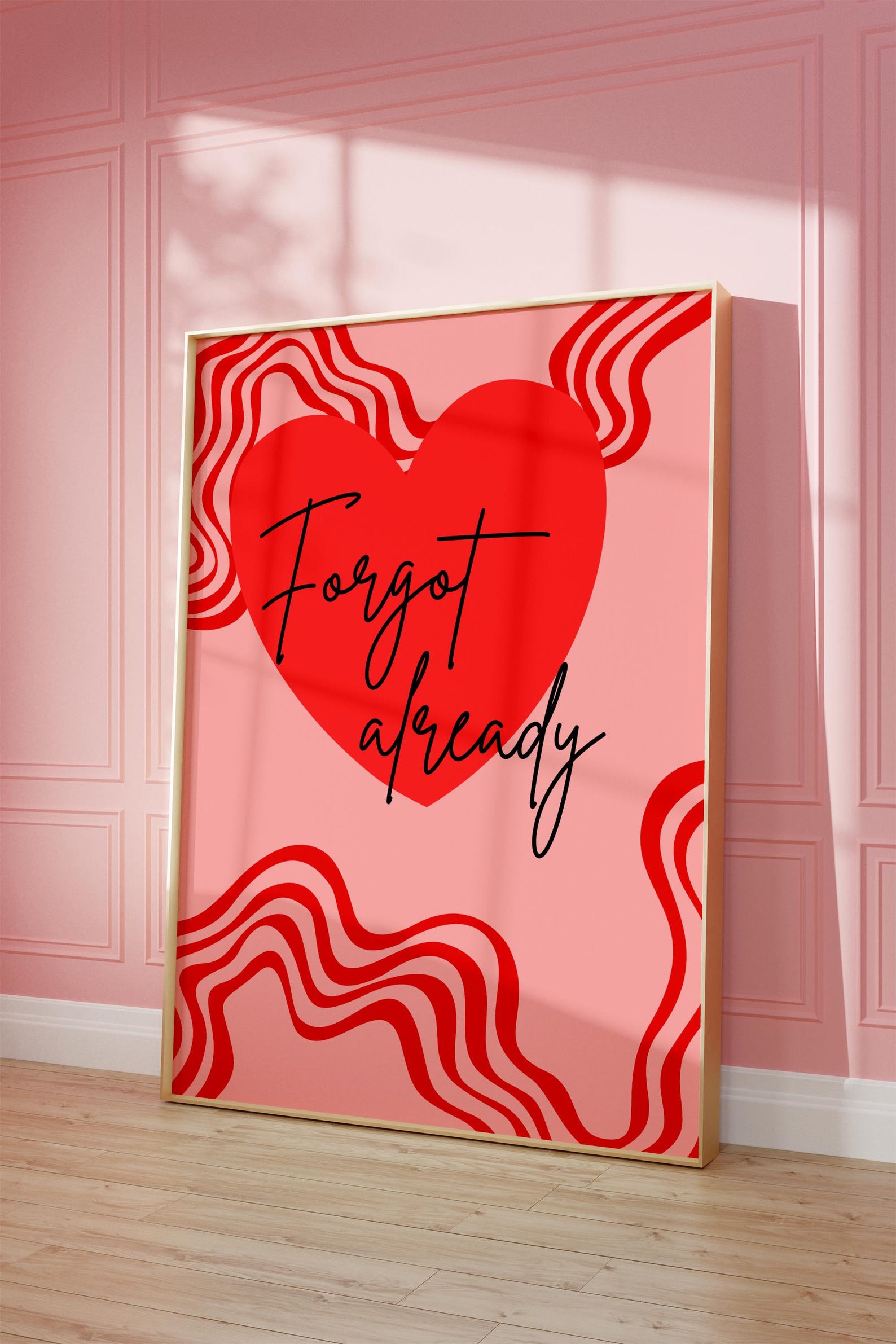 Forgot Already Poster Digital Download | ADHD Wall Art Poster | Red ...