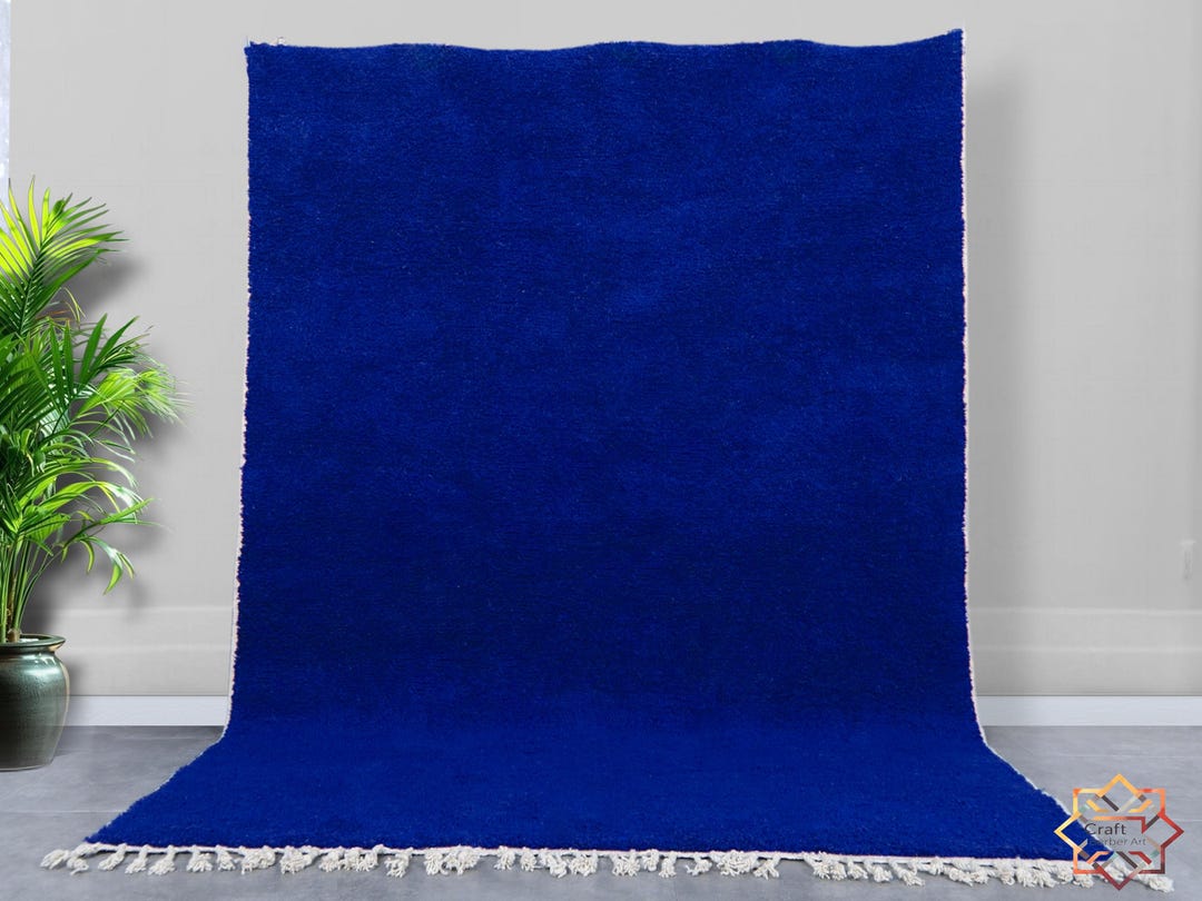 70% OFF** Moroccan Blue Rug - Berber Wool Rug - Custom Beni Ourain Rug ...