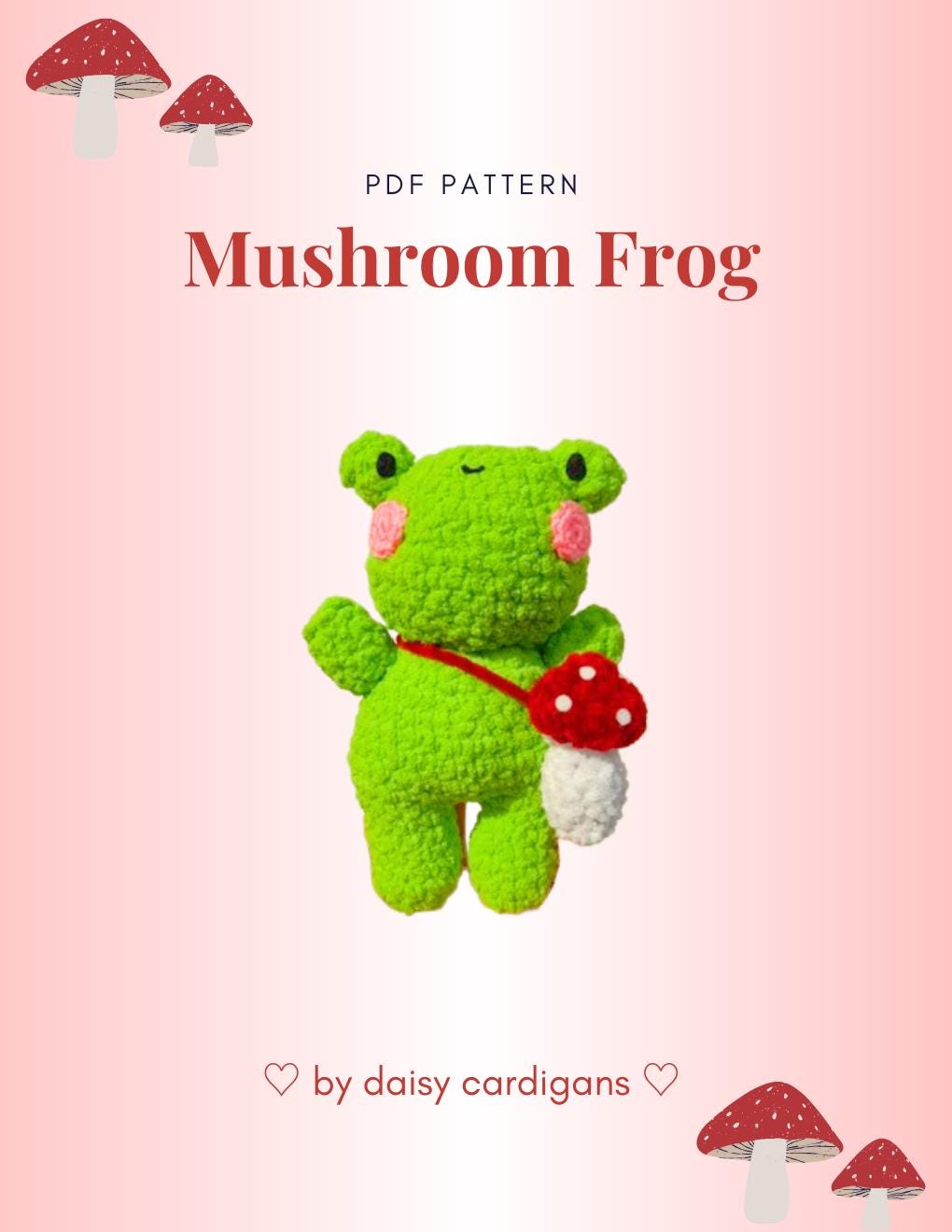 Mushroom Frog Crochet Pattern Pdf - Etsy