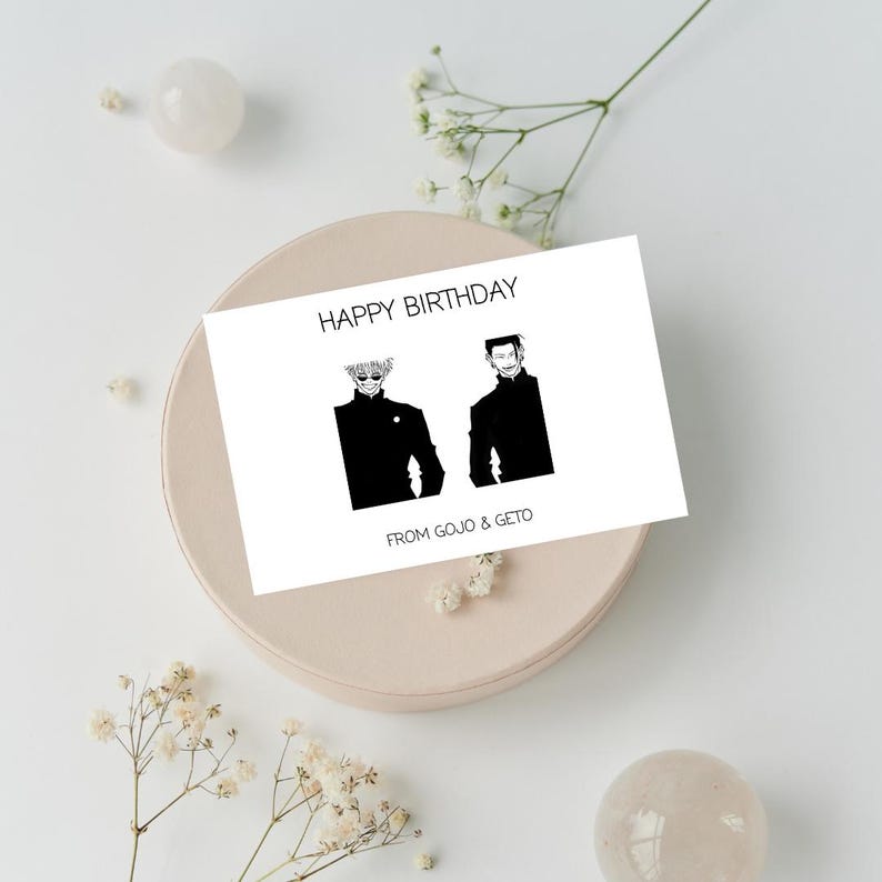 Gojo & Geto-inspired Digital Birthday Card | 5x7" Anime Printable ...