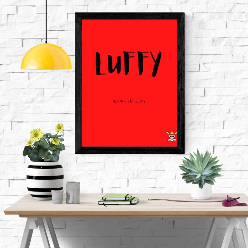 Anime Posters, One Piece Posters, Luffy Name and Logo Poster - Etsy