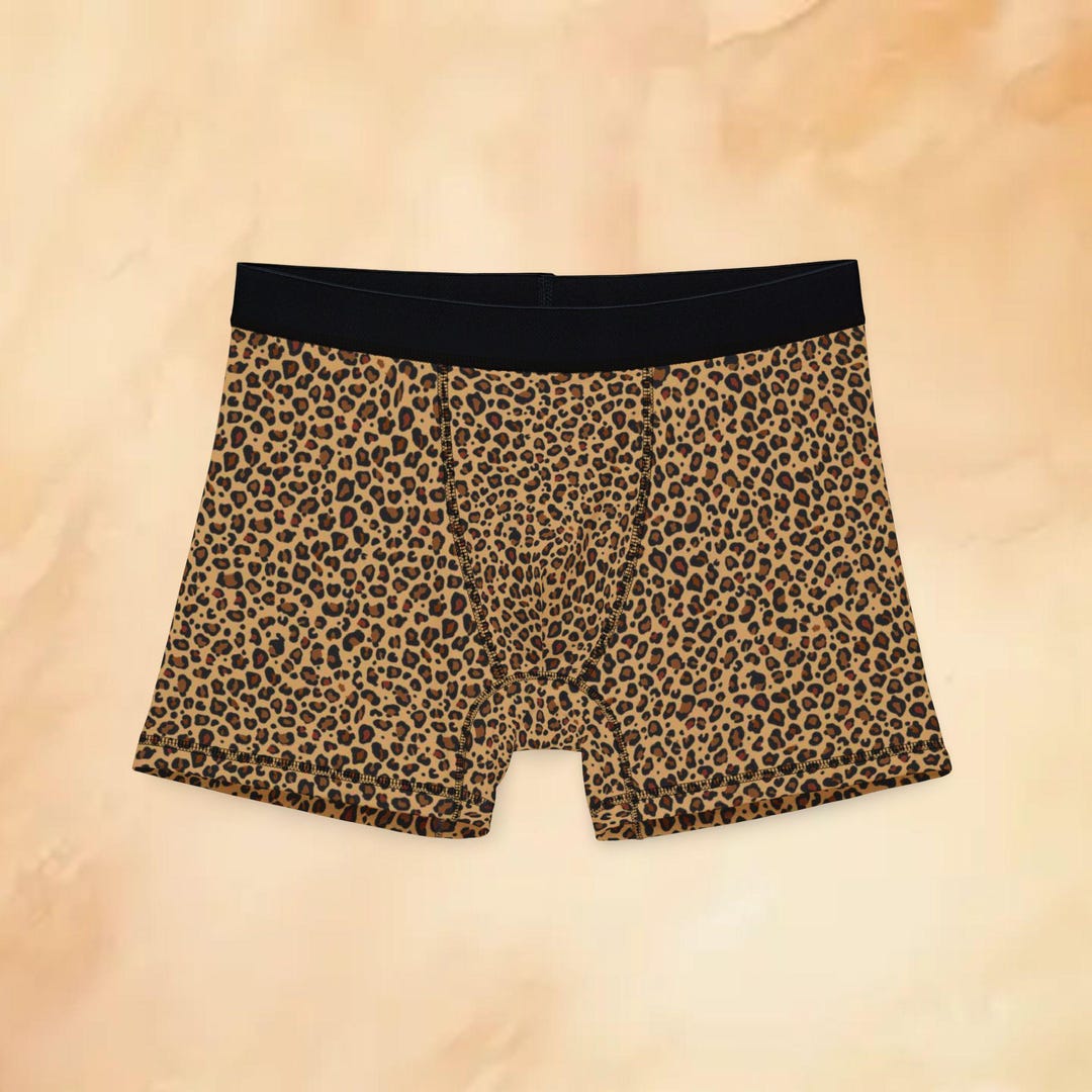 Wild Leopard Print Boxers, Men's Underwear Gift, Cool Animal Pattern ...