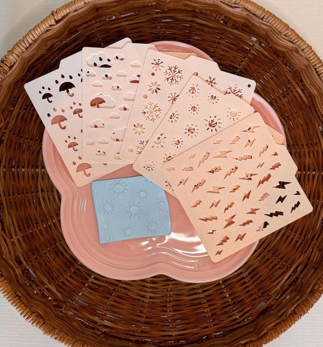 Weather-themed Polymer Clay Stencil Set – Set of 5 | 3D Printed PLA ...