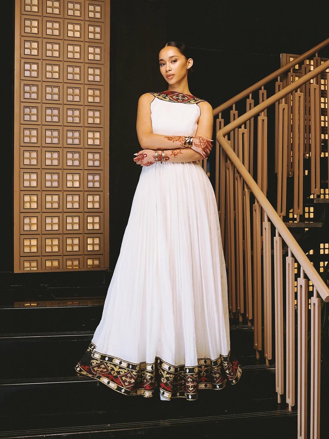 Modern Handmade Zuria Habesha Kemis: Ethiopian Eritrean Traditional ...