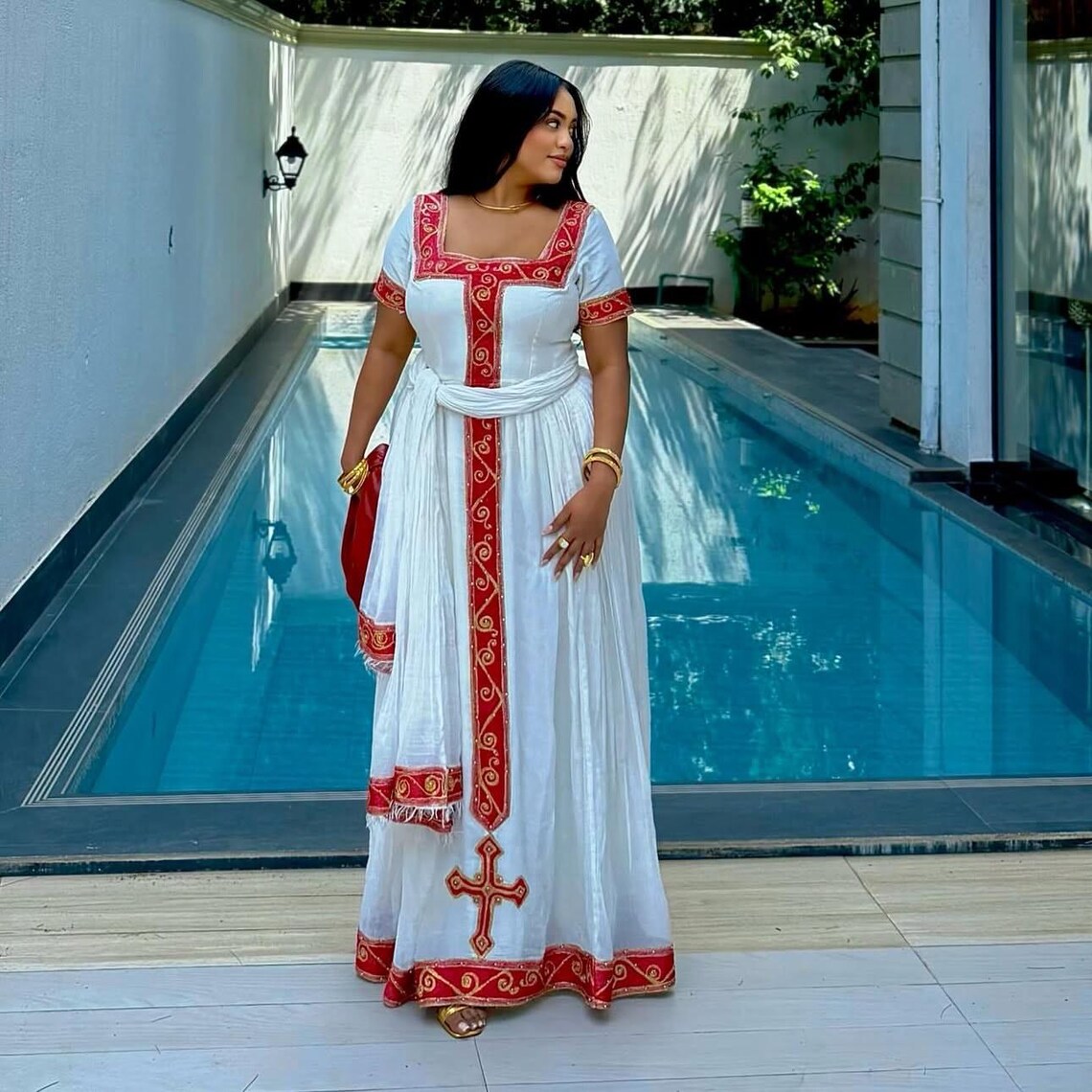 Ethiopian Cultural Dress, Zuria Habesha Tibeb, Ethiopian Traditional ...