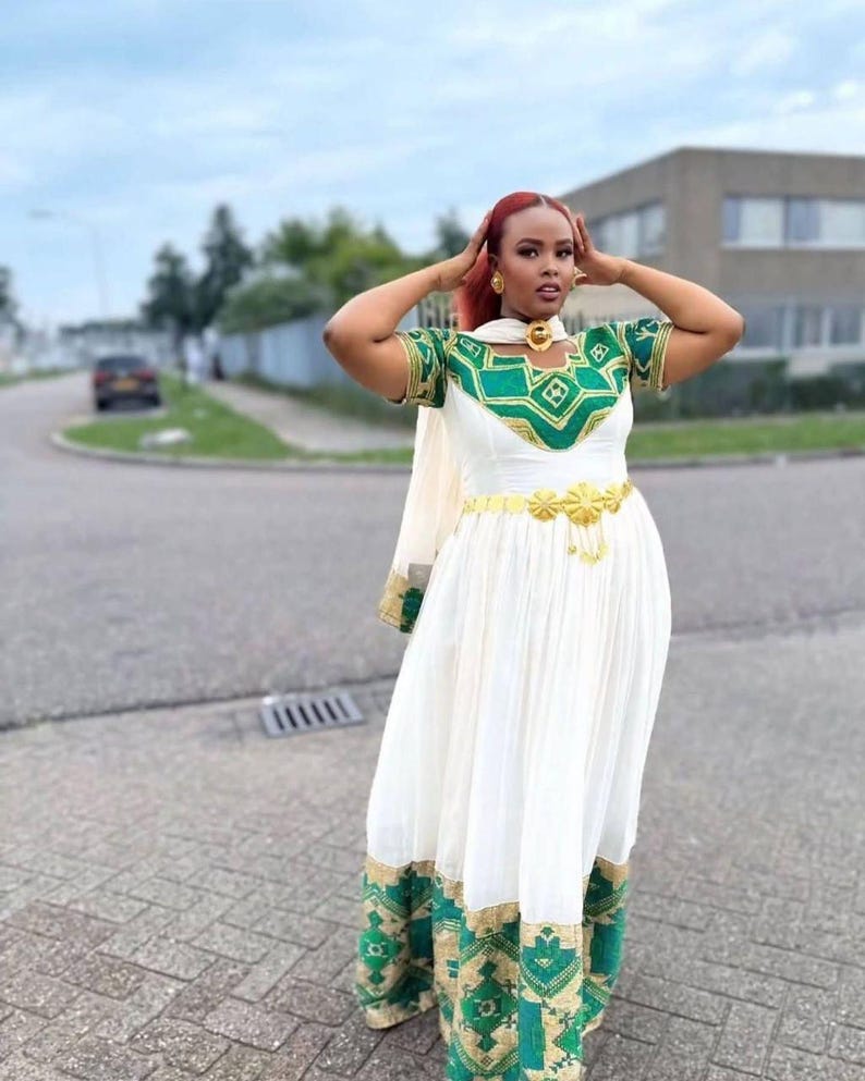 Handmade Ethiopian Traditional Dress for Women, Habesha Kemis With ...