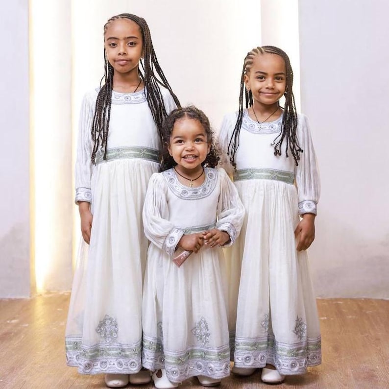 Family Habesha Clothing, New White Tilet, Eritrean and Ethiopian ...