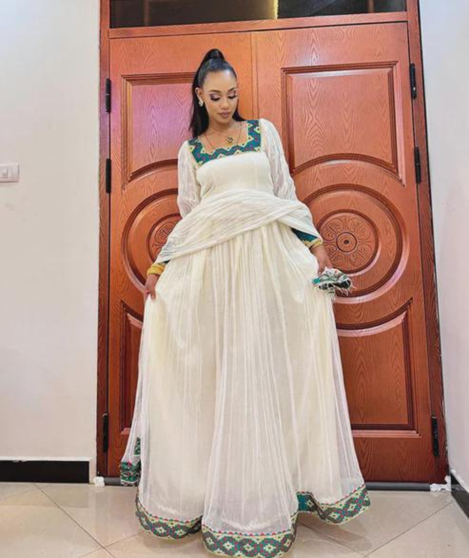 Handmade Habesha Kemis Dress, Ethiopian Cotton Tibeb Embroidery - Etsy