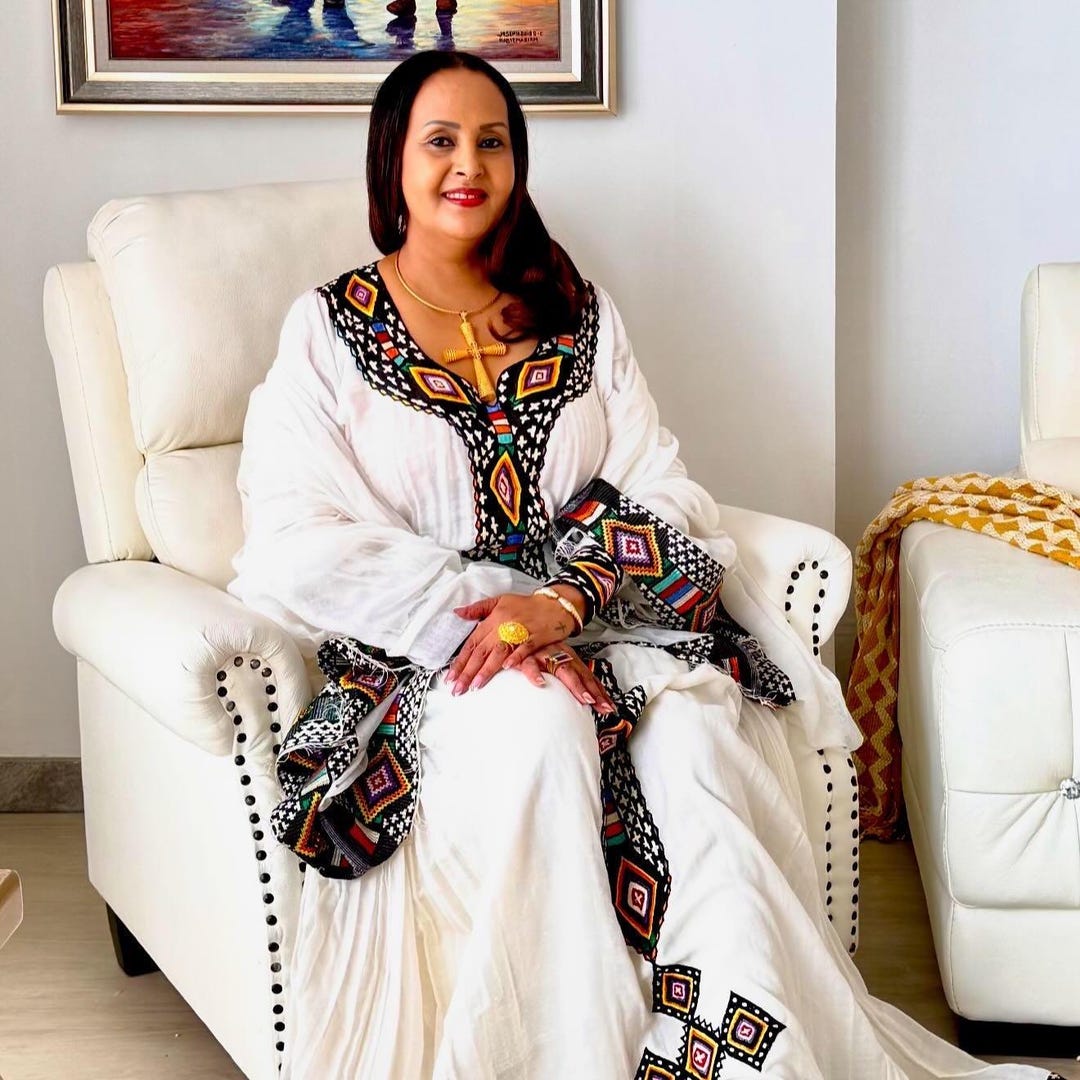 Ethiopian Cultural Dress, Zuria Habesha Tibeb, Ethiopian Traditional ...