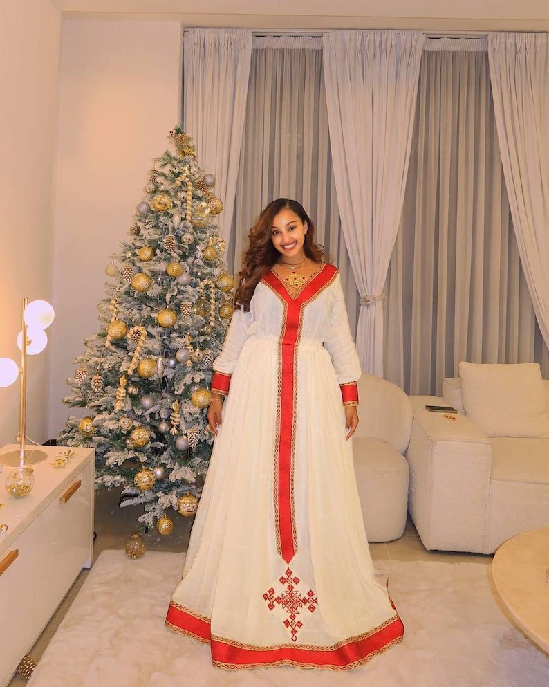 Ethiopian Cultural Dress, Zuria Habesha Tibeb, Ethiopian Traditional ...