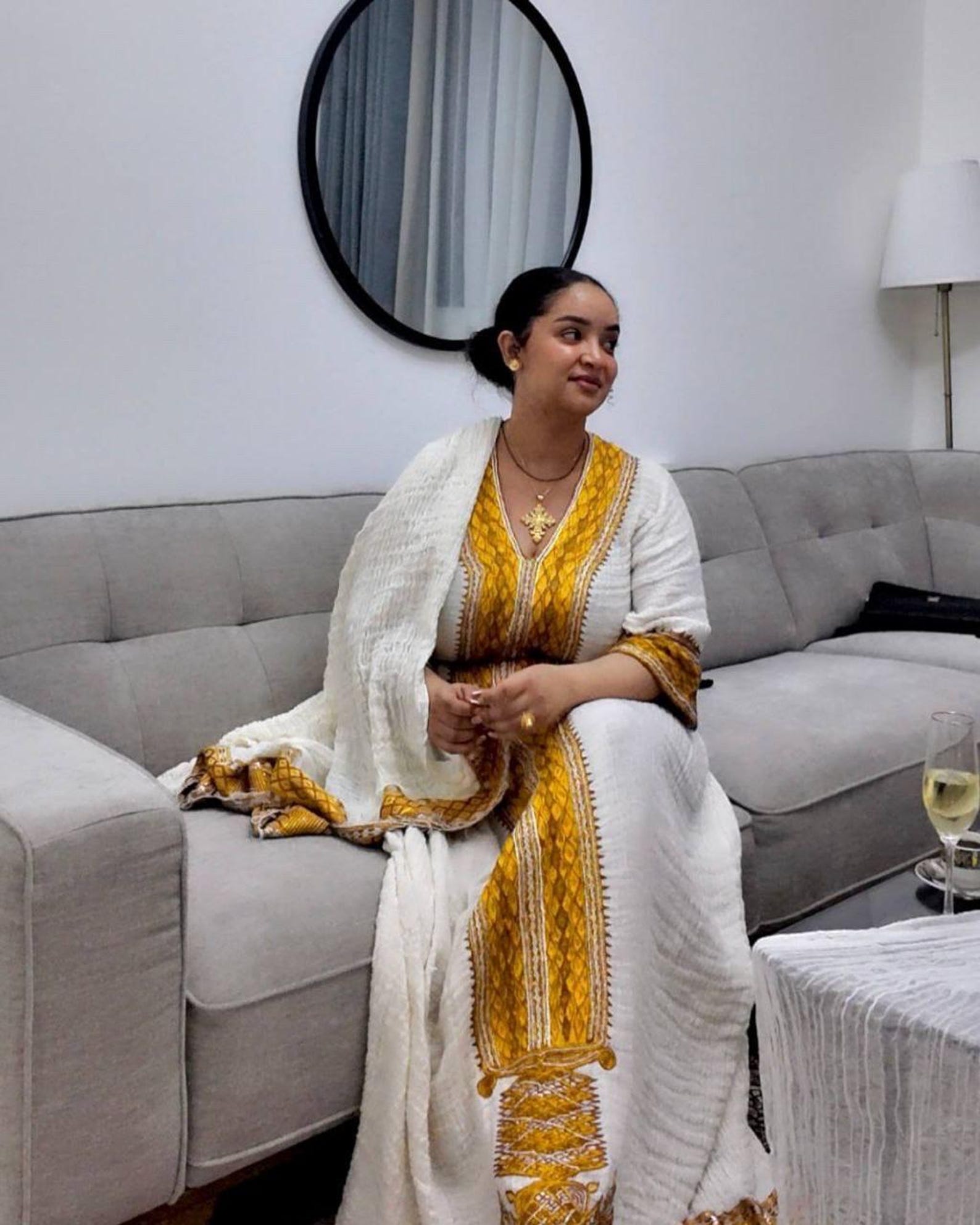 Ethiopian Cultural Dress, Zuria Habesha Tibeb, Ethiopian Traditional ...