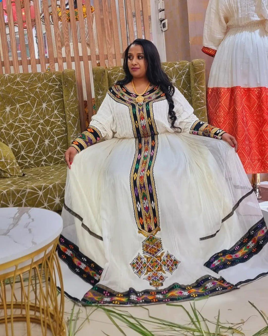Ethiopian Cultural Dress, Zuria Habesha Tibeb, Ethiopian Traditional ...