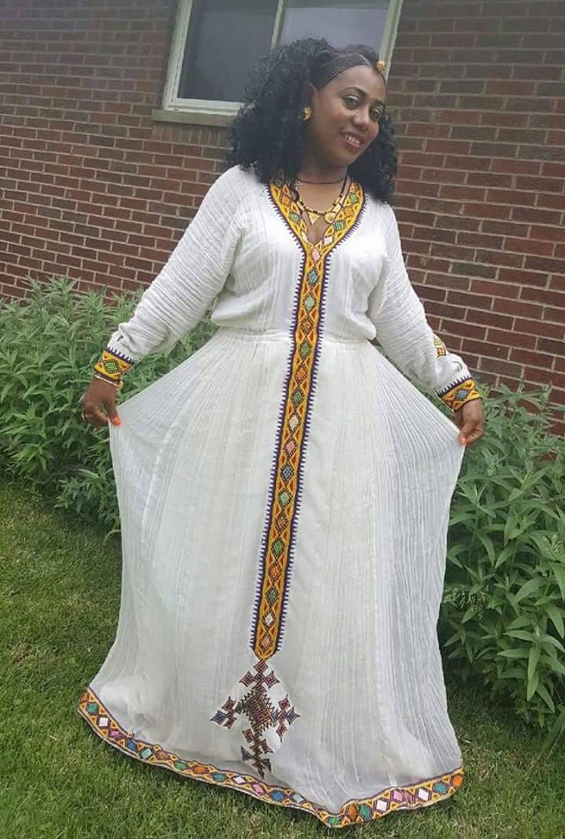 Ethiopian Cultural Dress for Women, Habesha Traditional Design Kemis ...