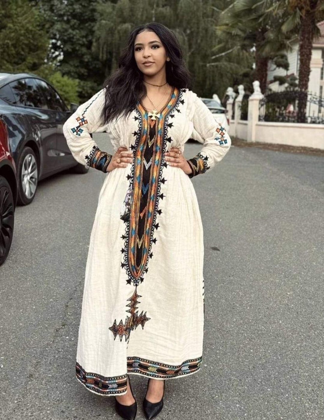 Handmade Habesha Kemis Dress: Ethiopian Eritrean Cotton Tibeb - Etsy