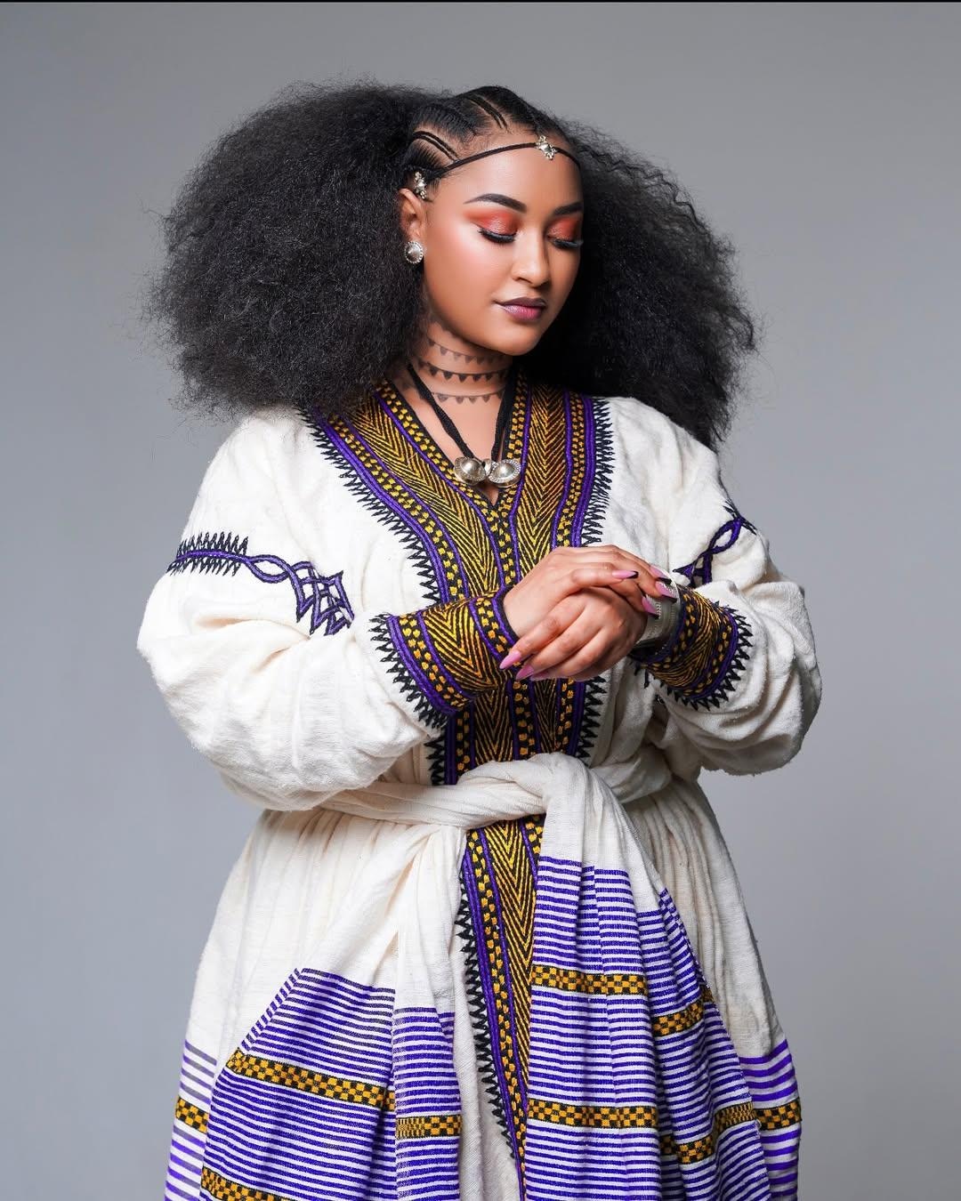 UNIQUE Habesha Dress, NEW Ethiopian Cultural Dress, Zuria Kemis ...